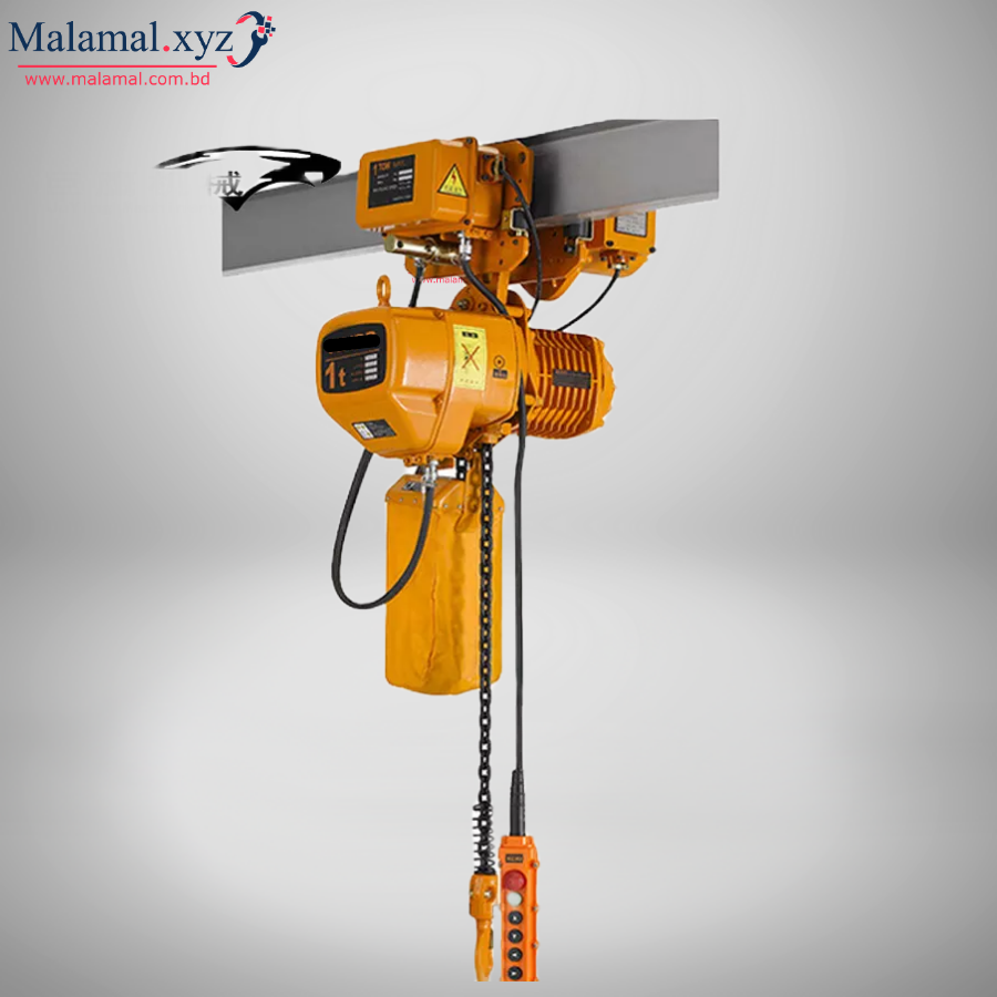 1Ton 10Mtr Electric Chain Hoist Pulley Block - 4 Way 380V - Malamal.com.bd