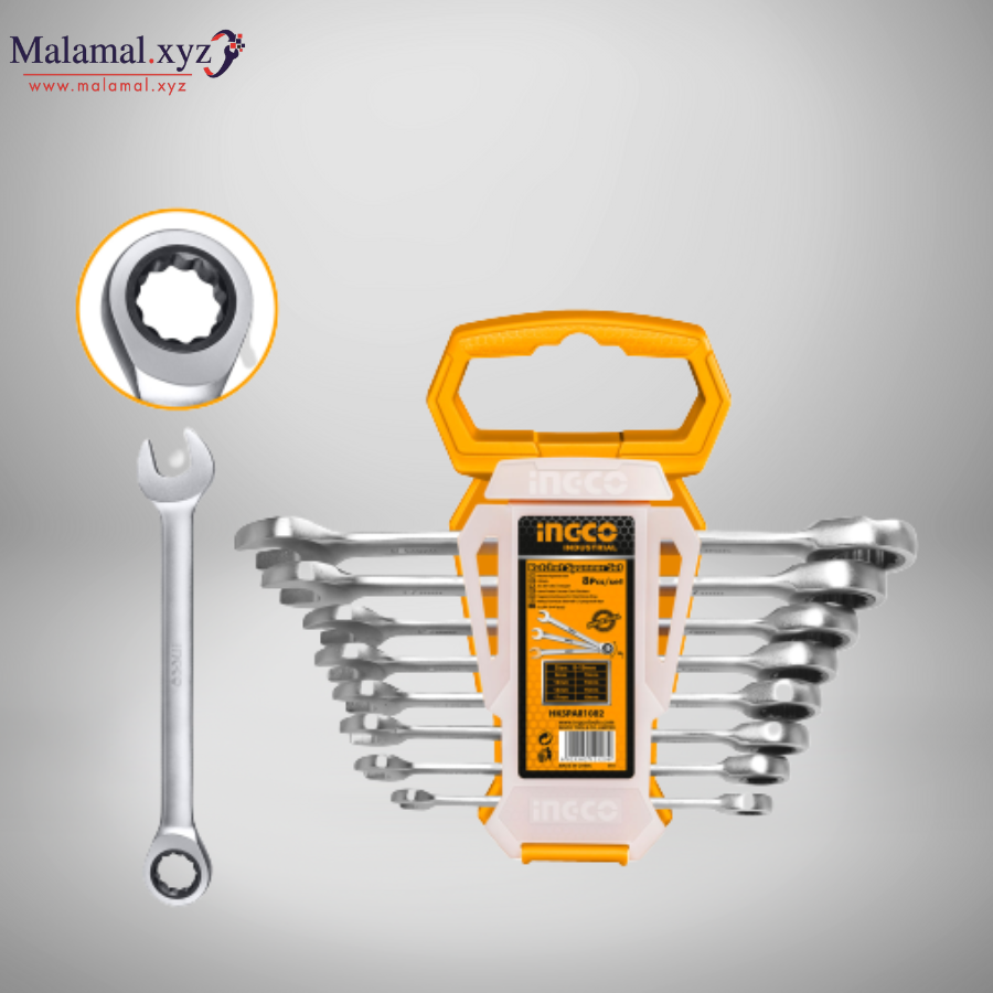 8-19mm Ratchet COMBINATION SPANNER SET (8pcs) - HKSPAR1082 - INGCO ...