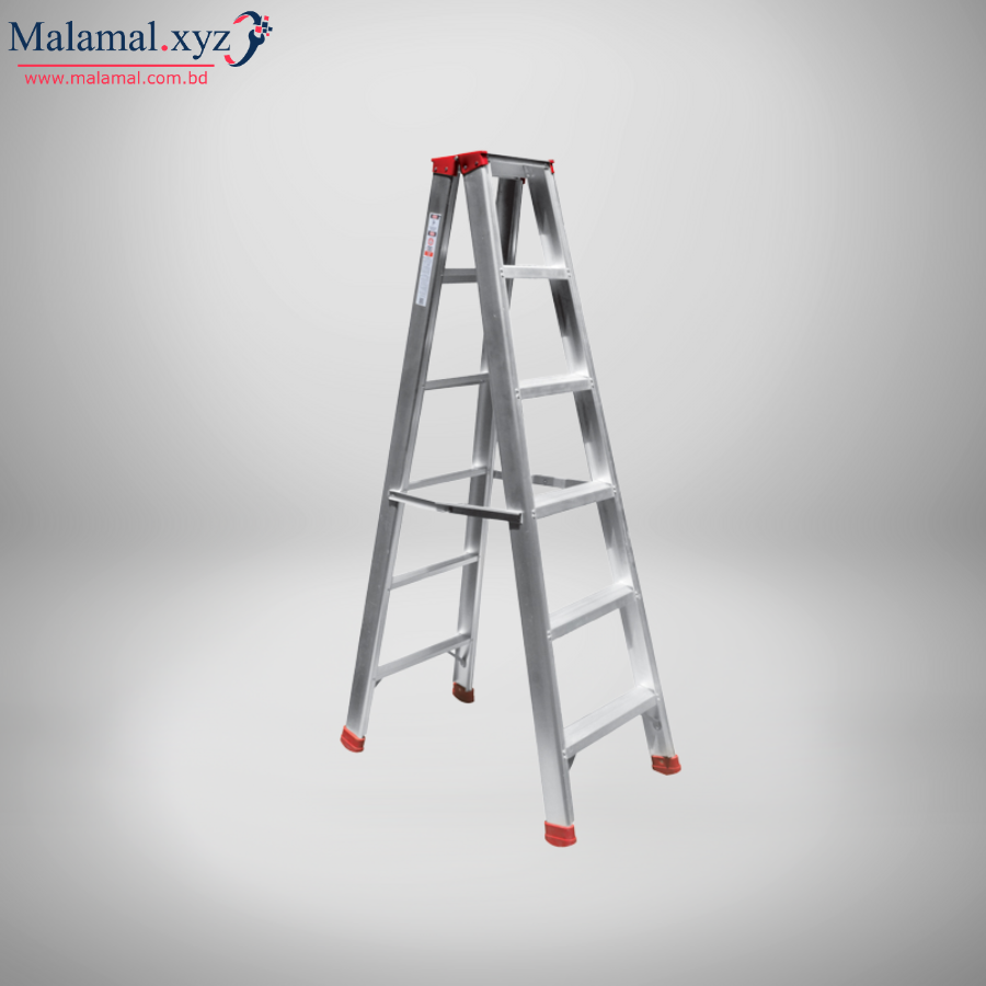 Double Sided Aluminum Ladder 6 Steps 6 Feet Heavy Duty Industrial ...