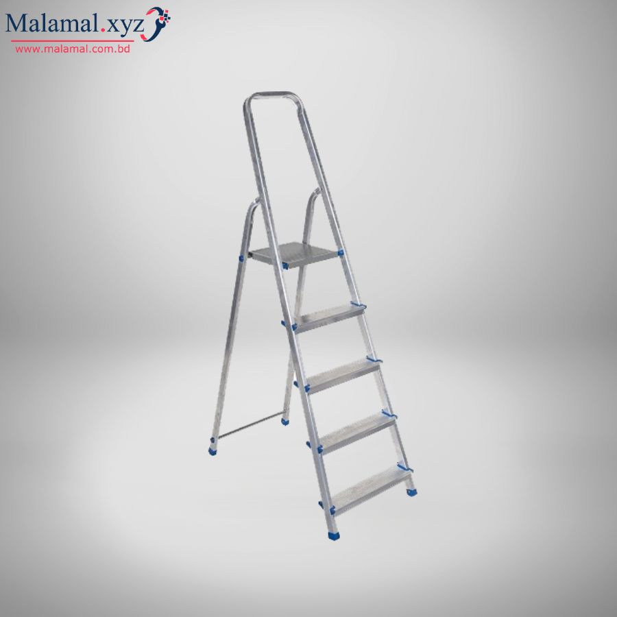 Heavy Duty Aluminum Platform Ladder 5 Steps 3.5 Feet Household ...