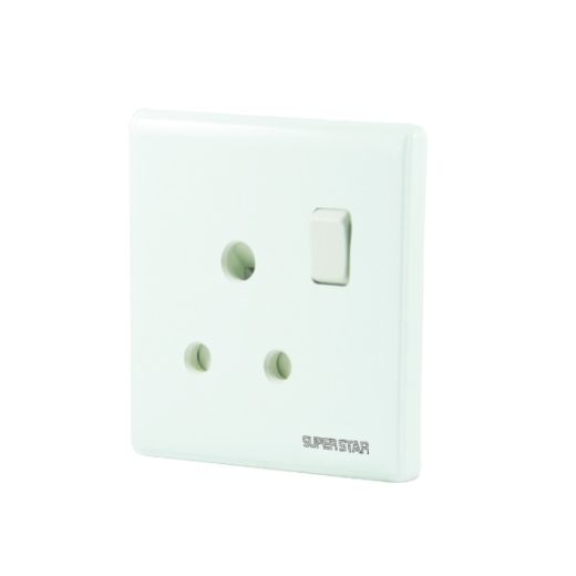 SNOW WHITE 3-PIN ROUND SOCKET - Malamal.com.bd