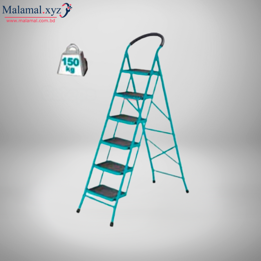 Steel Ladder 6 Steps Brand Total Model: THLAD09061 - Malamal.com.bd