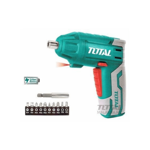 TOTAL Li-ion CORDLESS SCREWDRIVER 4V - TSDLI0402 - Malamal.com.bd