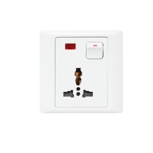 Universal Socket with Switch Neon - Malamal.com.bd