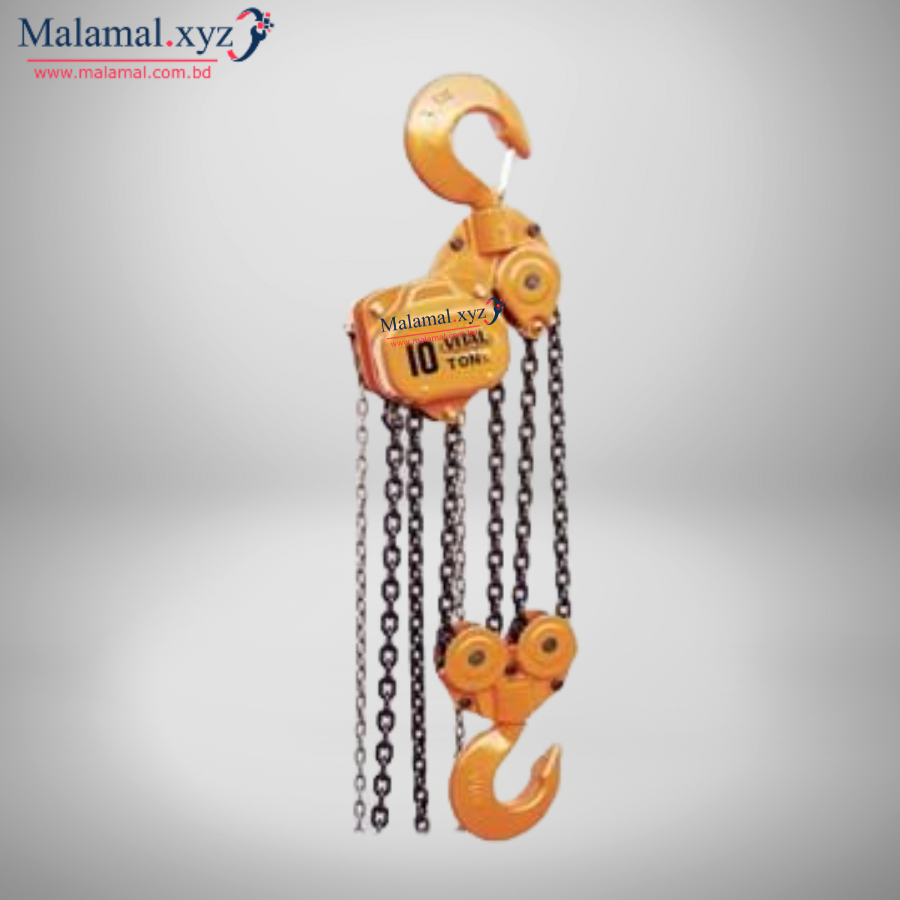10T 10Mtr Chain Pulley Block Brand - VITAL - Malamal.com.bd