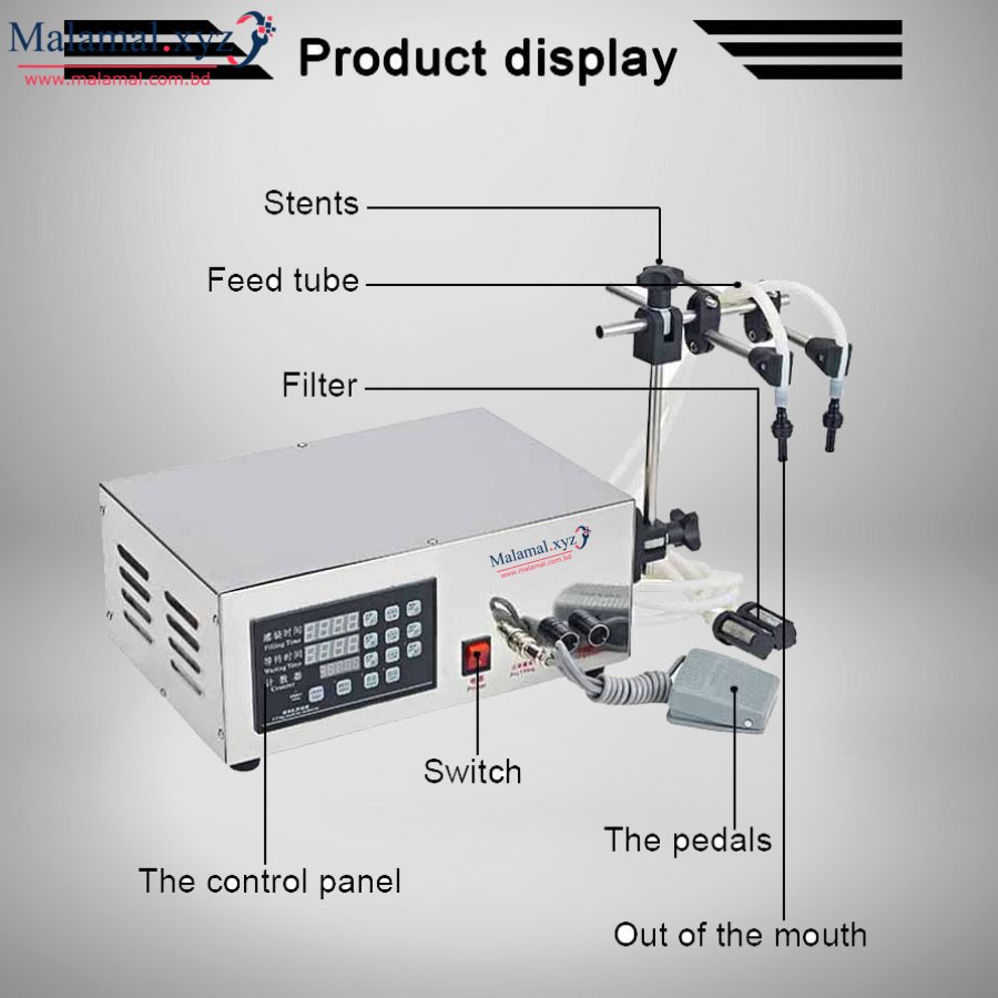 Semi Automatic Electric Liquid Filling Machine 220V 50/60HZ 40W Digital ...