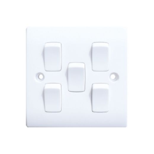 5 Gang Switch Brand MK - Malamal.com.bd