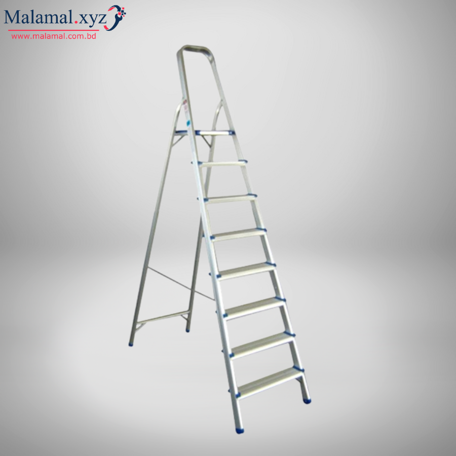 Aluminum Platform Ladder 9 Steps 6.5 Feet Household Application ...