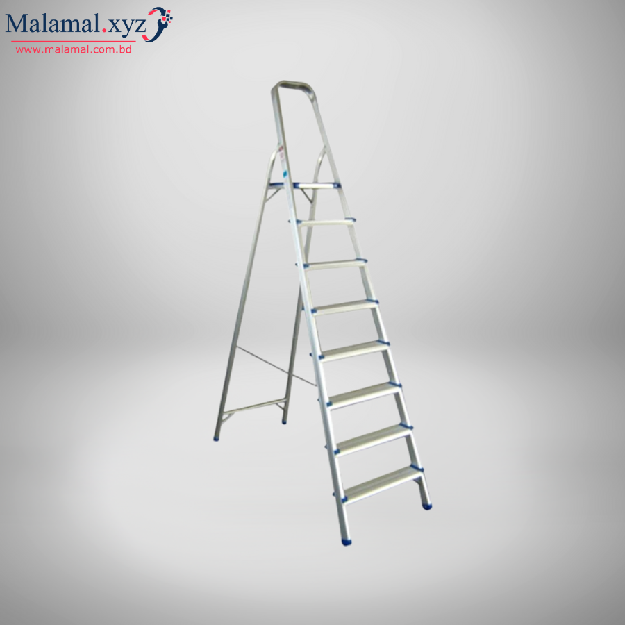 Heavy Duty Aluminum Platform Ladder 8 Steps 5.75 Feet Household ...