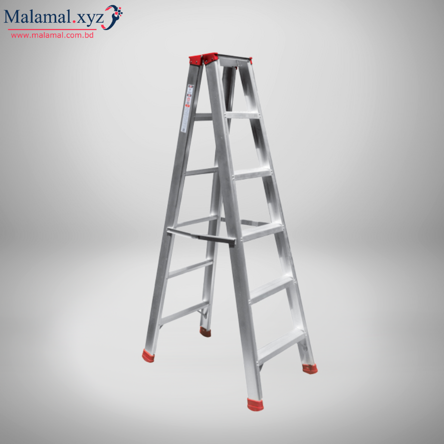 Double Sided Aluminum Ladder 6 Steps 6 Feet Light Industrial ...