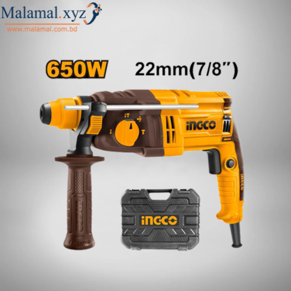 Rotary Hammer Machine 650W Brand INGCO - RGH6528 - Malamal.com.bd